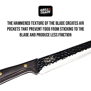 Grill Trade Carving Knife Set - 16-Inch Ultra-Sharp Chef Knife - Steak Knives for Precise Cutting - Ergonomic Carving Knife for Meat - Sharp Knife Meat Slicer for Home - Meat Cutting Knife - Set of 1