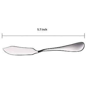 Butter Knife, McoMce Durable Stainless Steel Spreader Knife, Professional Cheese Spreaders, Convenient Butter Knives, Butter Knife Spreader Set of 4 for Breakfast, Butter, Cheese and Condiments