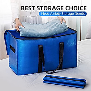TAILI Extra Large Moving Bags, 4 Pack Heavy Duty Totes For Storage with Reinforced Zipper, Wrap Around Handles, Storage Bags for Space Saving Moving Storage, Alternative to Moving Boxes