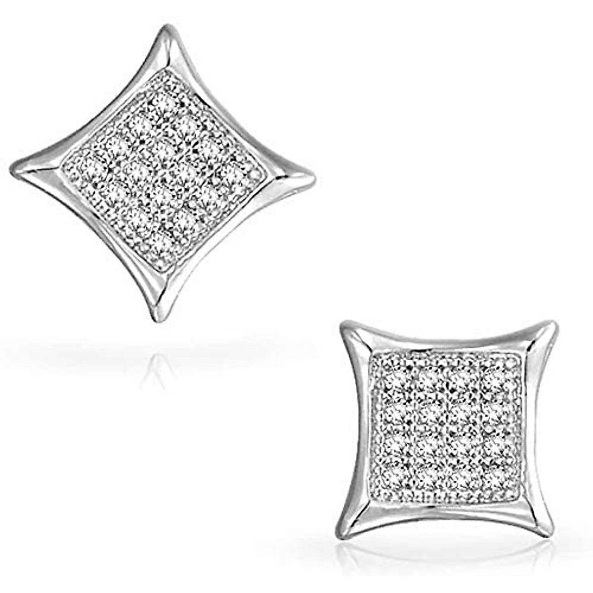 Bling-ed Out It's Lit! Hip Hop Watch & Jewerly Set w/Cuban Chain Bracelet, Kite Bling Earrings & Ring - GJM13 (9, ST10327RN SLV BLK R#)