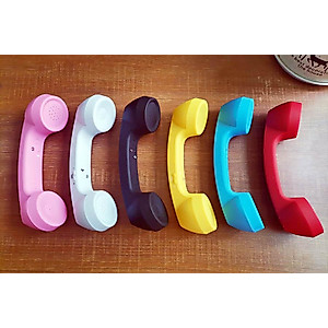 ENJOY-UNIQUE Wireless Bluetooth Mic Headphones Comfort Retro Phone Handset Mic Speaker Phone Call Receiver Compatible with iPhone iOS Android iOS Cell Phone Telephone