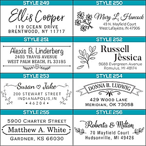 Customized Return Address Stamp - Choose from Many Styles and 15 Ink Colors - Personalized Self Inking Stamp