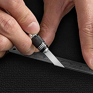 HAUTMEC 14 in 1 Hobby Knife Craft Knife Set SK5 for DIY Art Work Cutting - 1 Handles and 13 Spare Blades with Storage Case for Craft, Hobby, Carving, Art Modeling and Scrapbooking HT0109-HK