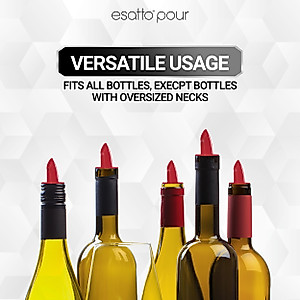 Esatto 50 Pieces Plastic Bottle Pourer or Liquor Spout Pourer - Versatile as a Drink Pourer, Alcohol Pourer Spouts and Syrup Easy Pourer Dispense - Easy Install, Durable, Professional Bar Tool