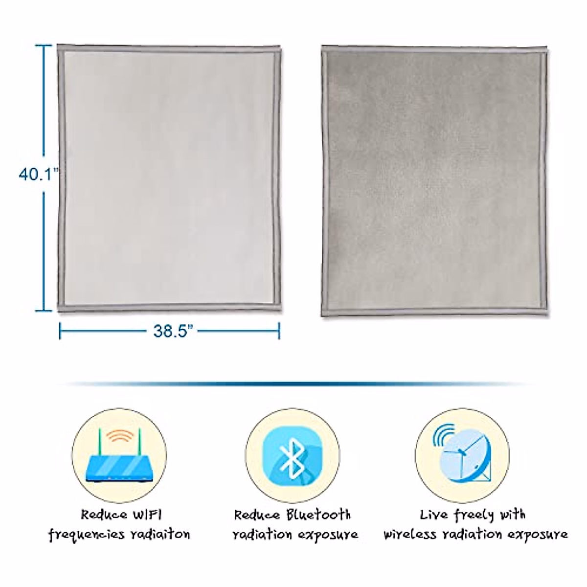 STARLENGET EMF Blanket for Belly Faraday Blanket for Pregnant and Babies, 5G Anti-Radiation EMF Protective Blanket, WiFi Bluetooth Electric Wave Pregnancy Protection Blanket 38'' x 40''