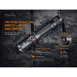 Fenix Bundle PD35 v3.0 1700 Lumen Tactical Flashlight with Two ARB-L18-2600Us and LumenTac Organizer