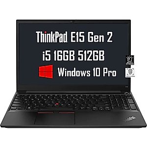 Latest Lenovo ThinkPad E15 15.6" FHD (Intel Quad-Core i5-1135G7 (Beats i7-10510U), 16GB RAM, 512GB SSD) IPS Business Laptop, Backlit Keyboard, Fingeprint, Thunderbolt 4, Win 10 Pro / Win 11 Pro