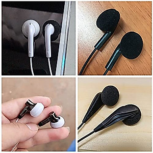 TORMEN 24 Pcs Soft Foam EarbudsCushions Earplugs, Protector Sponge Noise Isolating Earphones Replacement MP3 MP4 Stereo Headset Cap(Black)