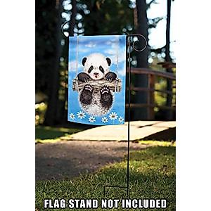 Toland Home Garden 1110805 Panda Playtime Panda Flag 12x18 Inch Double Sided for Outdoor Cute House Yard Decoration