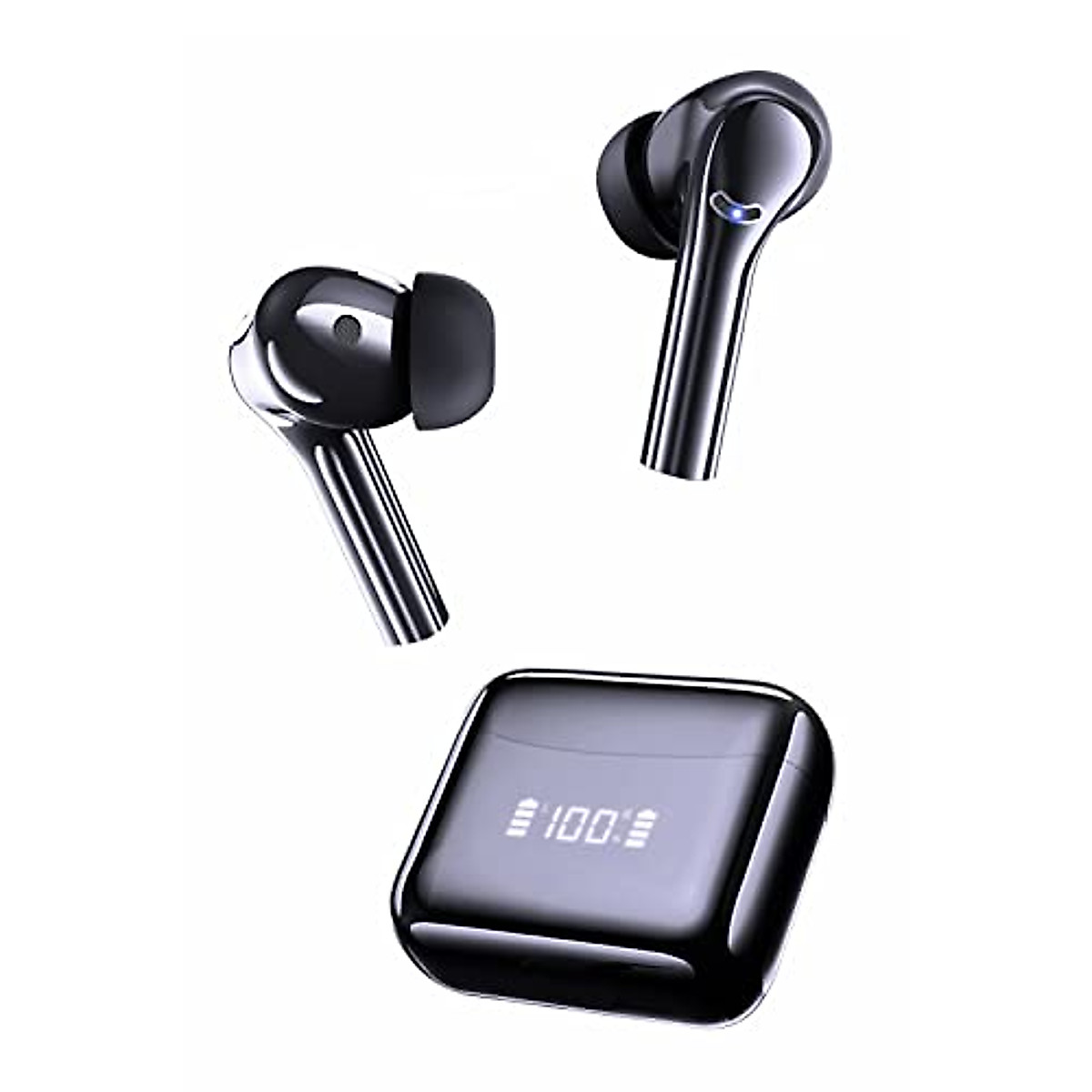 INSBES Wireless Earbuds Bluetooth 5.3 Headphones Touch Control with Wireless Charging Case IPX7 Waterproof Stereo Ear Buds in-Ear Built-in Mic Bluetooth Earbuds