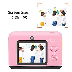 Sazao Children Camera, Kids Camera Electronic Gift for Recording Videos for Taking Photos(Pink)