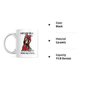 Generic Funny Coffee Mug, I May Look Calm But In My Head I've Pecked You 3 Times. Cup For Chicken Lovers. |M581|, White, 11 OZ