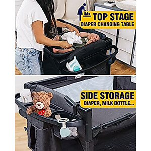 Beka Baby 4 in 1 Bassinet Bedside Sleeper, Baby Bedside Crib 4 Functions, Bedside Bassinet Crib Sleeper, Playard, Changing Table, Baby Bassinet for Newborn Baby