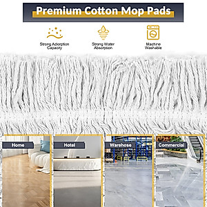 36" Commercial Dust Large Mops for Floor Cleaning, Heavy Duty Industrial Dry Wet Mop with Replacement Mop Head,Floor Dust Broom for Hardwood, Tiles, Marble Floors for Hotel Gym Household Cleaning