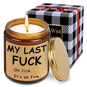 BrightinWint Vanilla Scented Candles, Candle Gifts for Women, Funny My Last F Candle Unique Candles for Home Scented, Hilarious Funny Gifts for Women, Men, BFF, Bestie, Best Friend, Coworker