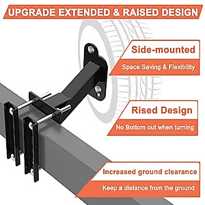 CAT SO RICH Spare Tire Carrier, Spare Tire Mount Bracket for Trailer Boat or Rv, Holds up to 120Lbs, Fits 4 & 5 & 6 Lugs Wheels on 4", 4.5'', 4.75'', 5",5.5",6" or 6.5" Bolt Patterns, Easy to Install