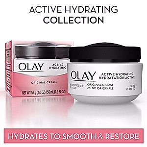 Olay Active Hydrating Cream Face Moisturizer, 1.9 fl oz Packaging may Vary