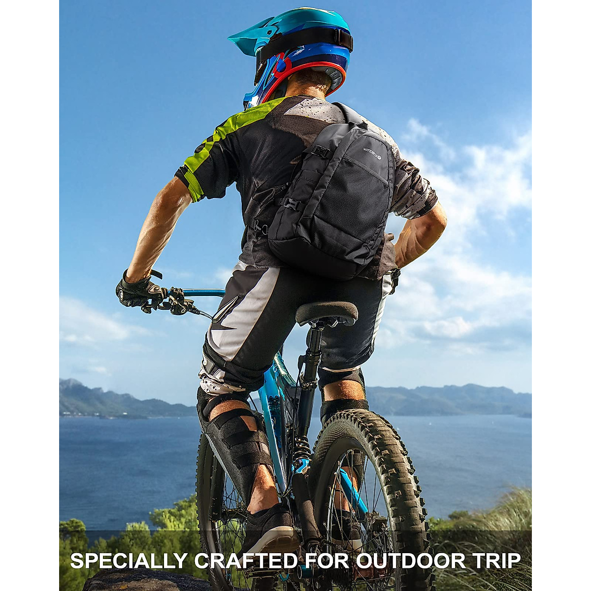 WATERFLY Small Hiking Sling Bag: Lightweight Sports Crossbody Backpack Over Shoulder Daypack Casual Cross Body Chest Side Pack for Man Woman