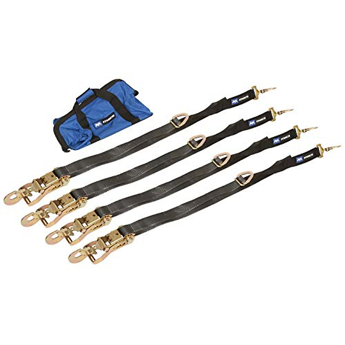 Mac's Tie-Downs 511118 Black Super Pack with 8' x 2" Direct Hook Combination Axle Straps