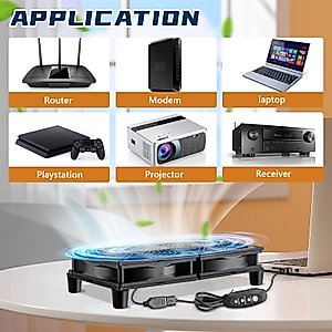WDERAIR 240mm Computer Pc Case 5V USB Powered Fan with Variable Speed Controller for Router Wifi Modem Cabinet Xbox DVR Playstation Receiver Cooling