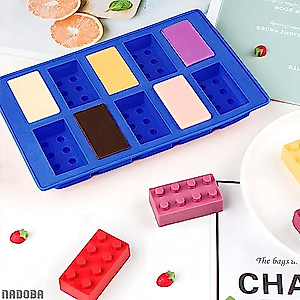 Building Block Silicone Molds for Baking Supplies - 6Pcs Brick Mold Silicone Ice Cube Mold Dome Silicone Mold Jelly Candy Making Supplies - Hot Chocolate Candy Molds Silicone Robot Candy Making Tools
