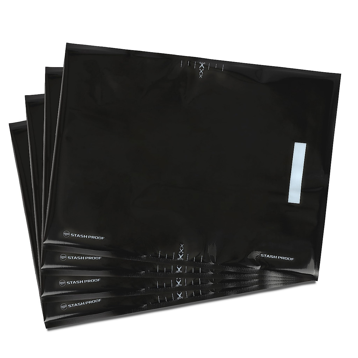 Stash Proof Vacuum Seal Bags 15" x 20" (50 Count) 5.5 Mil (Black and Black) - BPA Free Commerical Grade Food Saver for Storage, Sous Vide, and Meal Prep Sealer Bag