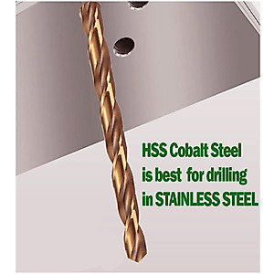 MAX-CRAFT 10Pcs 1/8 in.x 6 in. Cobalt Drill Bit Aircraft Extension Extra Long Deep Hole Metal Drill