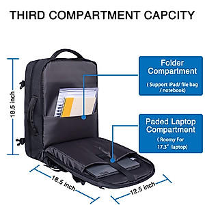 MAQTOIZ Carry On Backpack, Large Luggage Backpack for Men/Women, 40L Weekender Overnight Trip Travel Backpack, 2023 Gift for Him