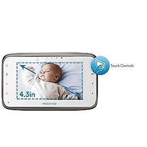 Motorola MBP854CONNECT Dual Mode Baby Monitor with 4.3-Inch LCD Parent Monitor and Wi-Fi Internet Viewing, 720p