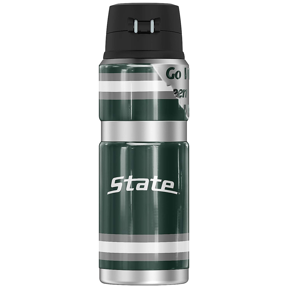 THERMOS Michigan State University Let Her Rip STAINLESS KING Stainless Steel Drink Bottle, Vacuum insulated & Double Wall, 24oz