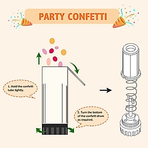 20 PCS Gold Party Confetti Poppers Cannons for Wedding Birthday Graduation Baby Shower Anniversary Christmas New Year's Party Celebrations Supplies and Favors