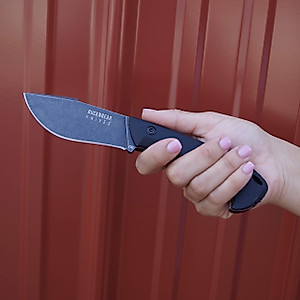 BucknBear Custom Handmade D2 Tool Steel Fixed Blade Tactical hunting Knife with Kydex Sheath and belt Clip (G10 Handle)