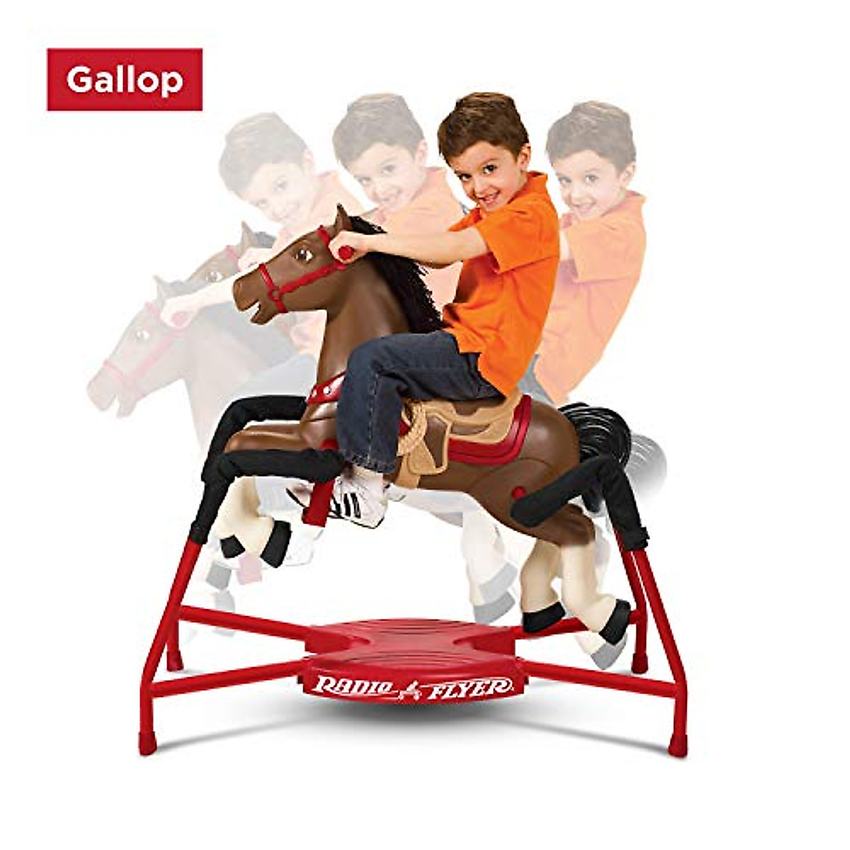 Radio Flyer Blaze Interactive Riding Horse, Brown Ride On Toy