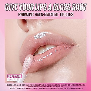 Kaja Lip Gloss - Gloss Shot | with Jojoba Oil, Tinted Shimmer, Hydrating, Non-sticky, Juicy, Nude, Plumper Looking Lips, 02 Milk Tea, 0.14 Fl Oz