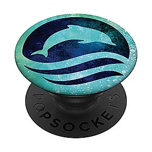 Cool & Cute Dolphin Wave Galaxy Design Gifts PopSockets PopGrip: Swappable Grip for Phones & Tablets