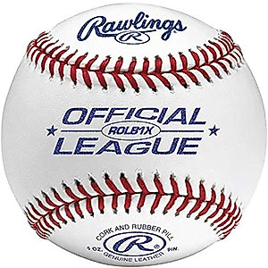 Rawlings | Official League Competition Grade Baseballs | ROLB1X | Game/Practice Use | Youth/14U | Bucket | 24 Count