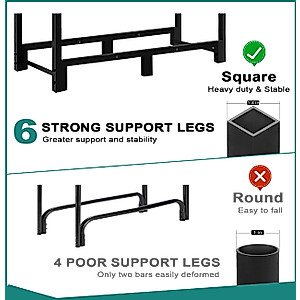 Fandature 4Ft Firewood Rack Adjustable Fireplace Wood Holder For Outdoor Indoor Storage Log - Heavy Duty Fire Log Lumber Stand Stacker, Black