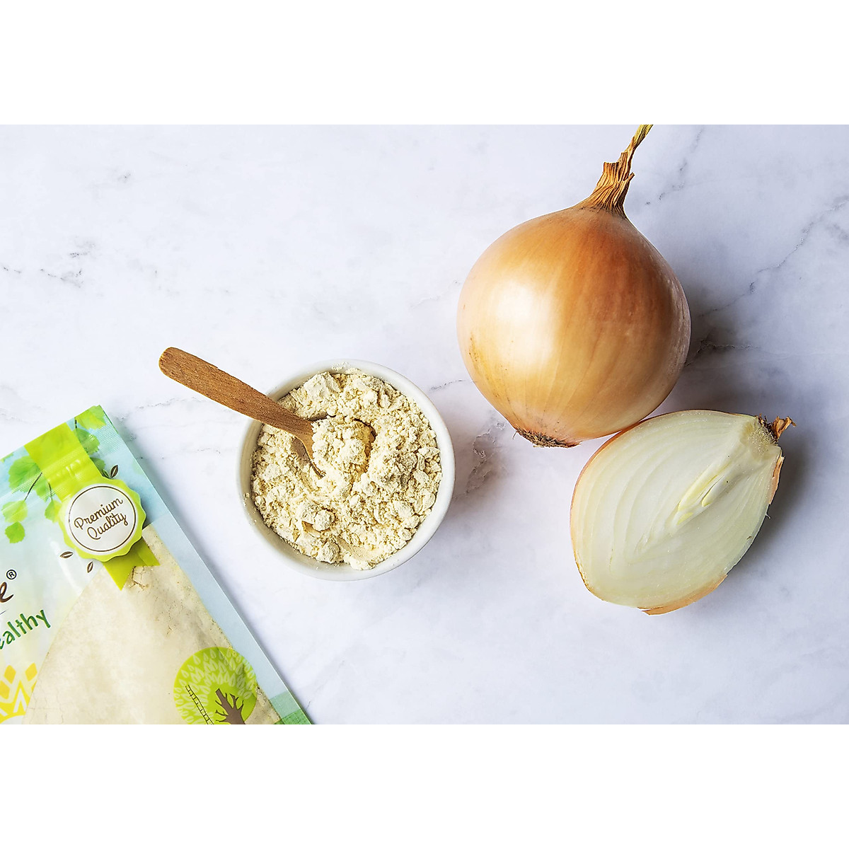 Food to Live Onion Powder, 8 Ounces - Finely Ground Dried Onions, Vegan, Rich Onion Flavor, High in Vitamin C, Dietary Fiber