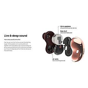 Samsung Galaxy Buds Live (ANC) Active Noise Cancelling TWS Open Type Wireless Bluetooth 5.0 Earbuds for iOS & Android, International Model - SM-R180 (Mystic Blue - Limited Edition) (Renewed)