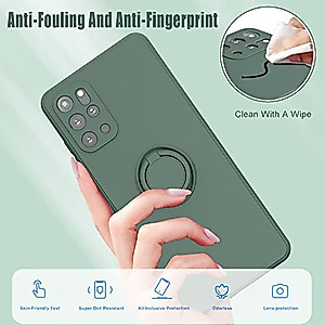 AYMECL S20 Plus Case,Galaxy S20 +/S20 Plus 5G Case, 360° Ring Holder Slim Silicone Soft Rubber Hybrid Hard Protection Shockproof Bumper Non-Slip Cover for Samsung Galaxy S20 Plus 5G 6.7",ArmyGreen