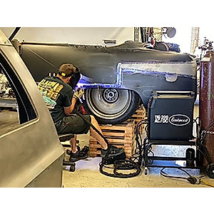 Eastwood AC/DC TIG Welder System | 1/4 Inch Thick Welding Capacity | Duty cycle of 60% at 190 Amps | 110 & 220V Dual Voltage TIG Welding with Rocker Style Foot Pedal | Black