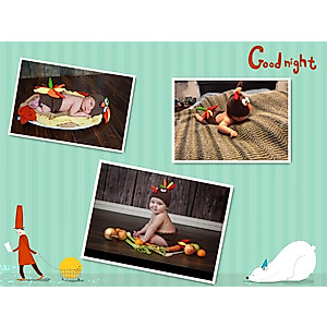 Ufraky Baby Turkey Knitted Crochet Hat Diaper Newborn Infant Photography Prop Costumes(Turkey)