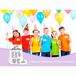 What's Your Superhero Name Game - Super Hero Birthday Party Games for Boys - Family School Classroom Activity - 1 Standing Sign and 30 Stickers - Kids Superhero Party Supplies Decorations(08)