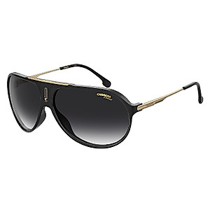 Carrera Women's Hot65 Pilot Sunglasses, Black/Gray Shaded, 63mm, 11mm