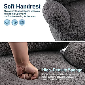 HAUSHECK Swivel Barrel Chair, Black