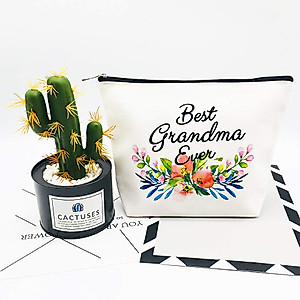 Charmoly Grandma Gifts Best Grandma Ever Makeup Bag Mother's Day Gifts Grandmother Birthday Gifts Nana Gift for Mom from Granddaughter