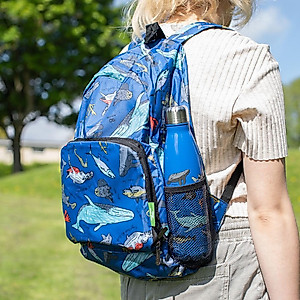 ECO CHIC Lightweight Packable Backpack Handy Foldable Travel Daypack (Highland Cow Teal)