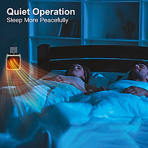 Ontel Handy Heater Turbo Heat 800W Wall Outlet Small Space Heater with Adjustable Thermostat, Programmable 12-Hour Timer, Auto Shut Off - Quiet & Space-Saving Ceramic Mini Heater (Packaging May Vary)