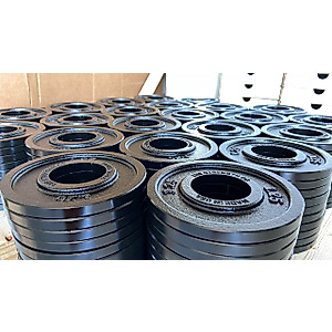 The Strength Co. 1.25LB Olympic Barbell Change Plate, Sold in Pairs, Made In USA, Black E-Coat