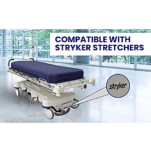 Medtrica Economy Line Stretcher/Gurney Replacement Mattress with Vinyl Cover - Fits Stryker and Hill-ROM Stretchers and Gurneys
